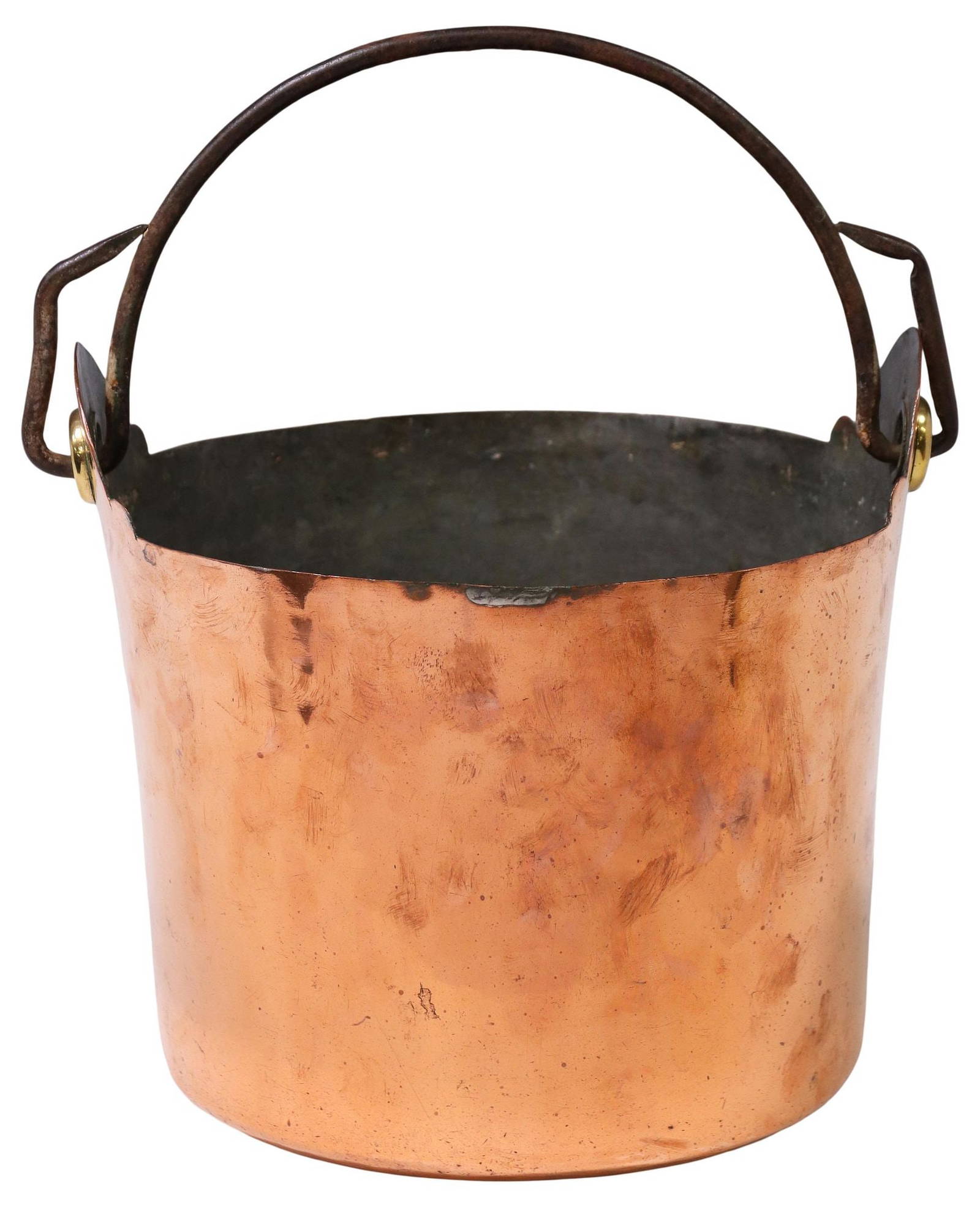 English Victorian Copper, Brass & Cast Iron Bucket Auction