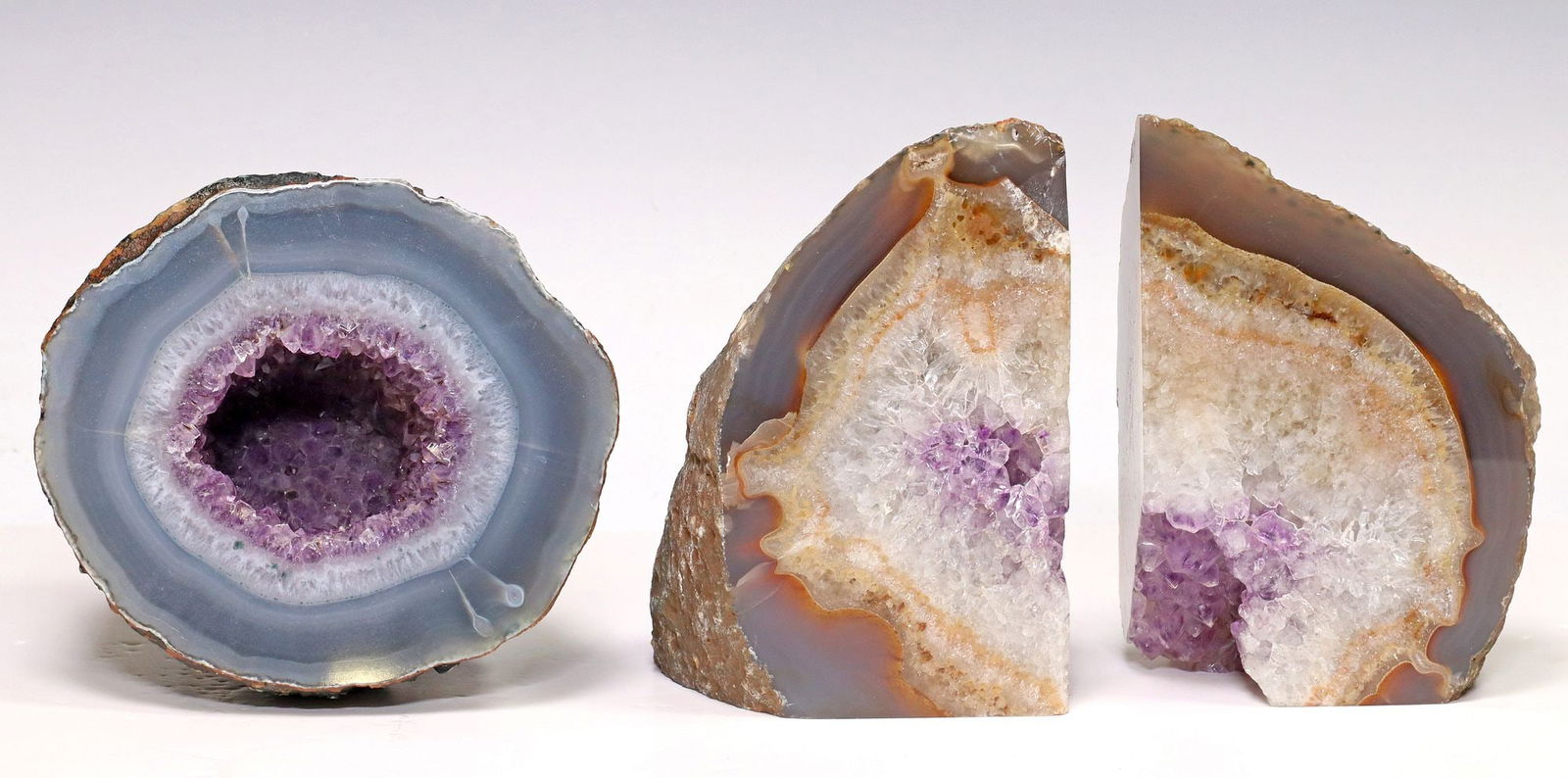 (3) Geological Amethyst Triangle & Dome-formed Geodes - Jul 19, 2025 ...