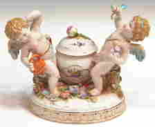 MEISSEN PORCELAIN STANDING WINGED PUTTO FIGURE - Apr 02, 2017 | Austin ...
