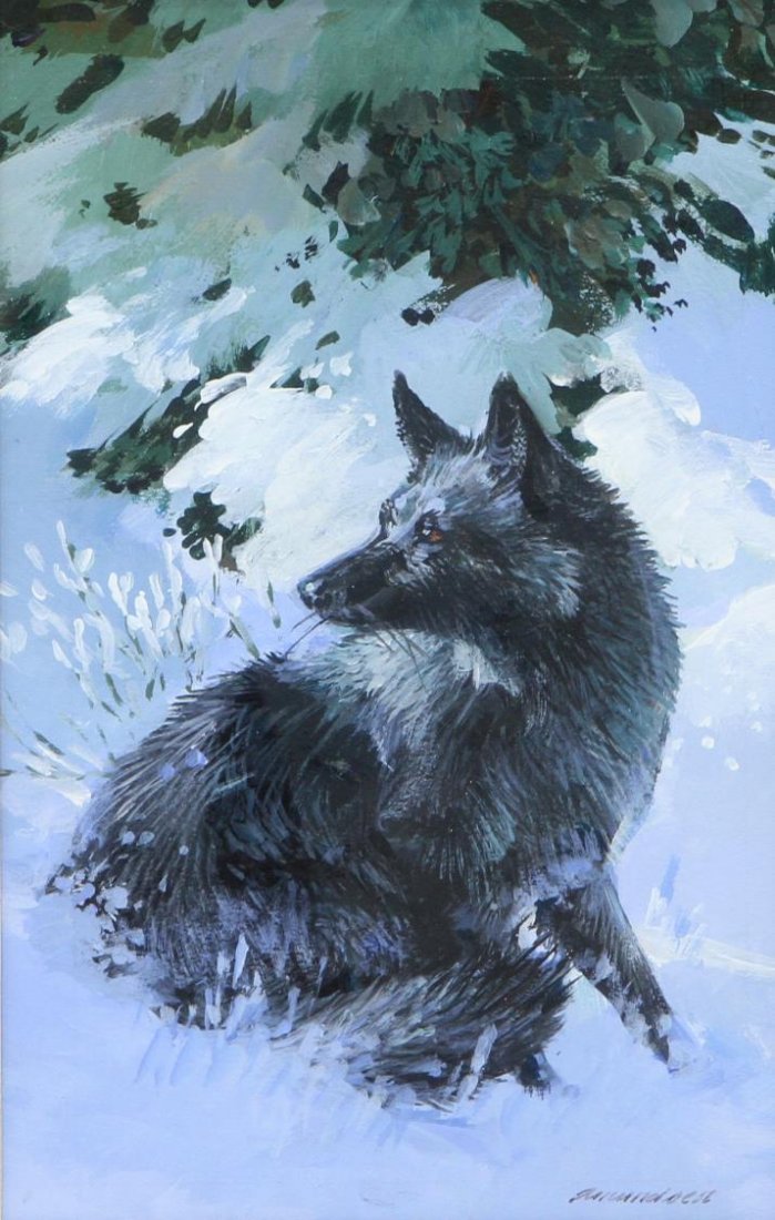 PAINTING, WILDLIFE, RICHARD AMUNDSEN (1928-1997)
