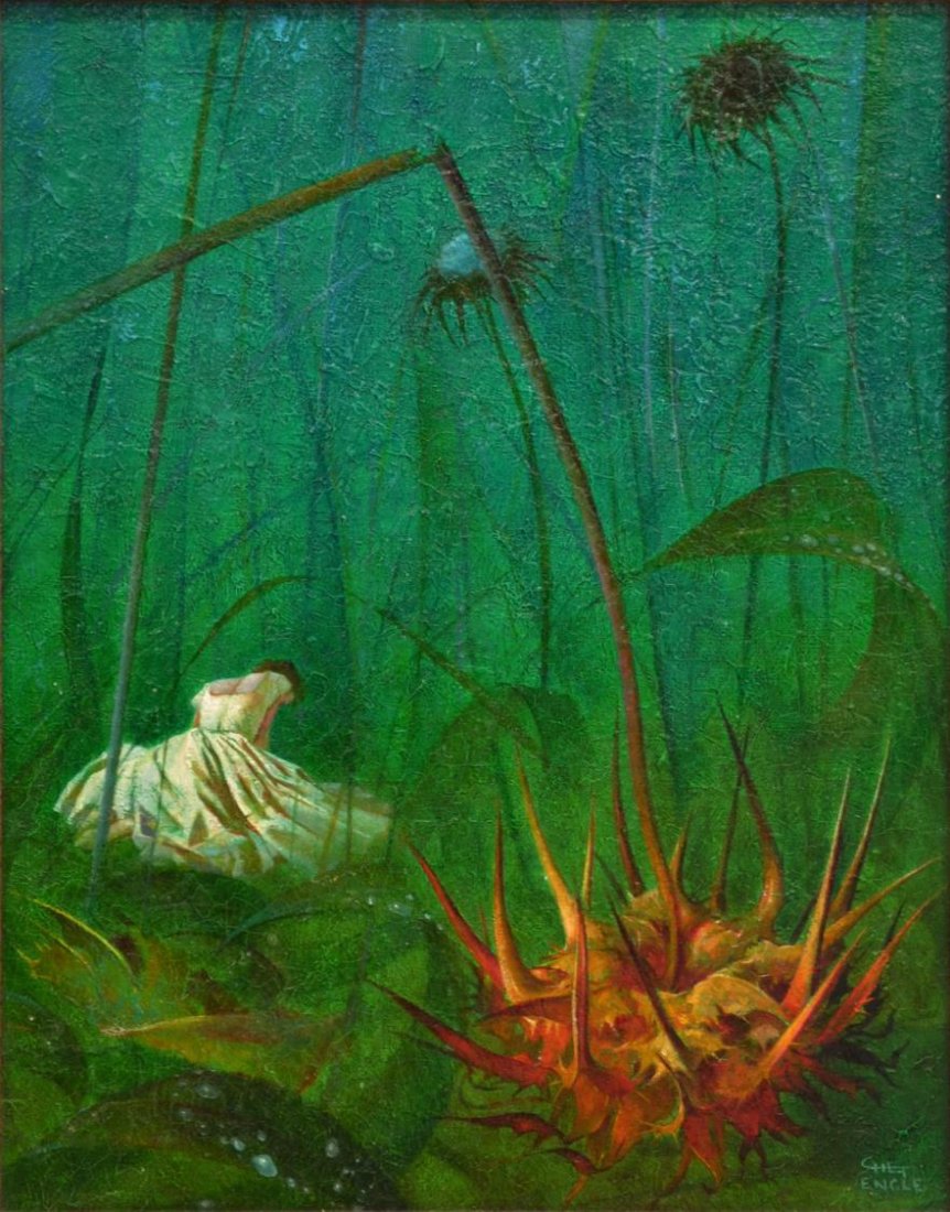 SURREALISTIC PAINTING, CHET ENGLE (1918-1994)