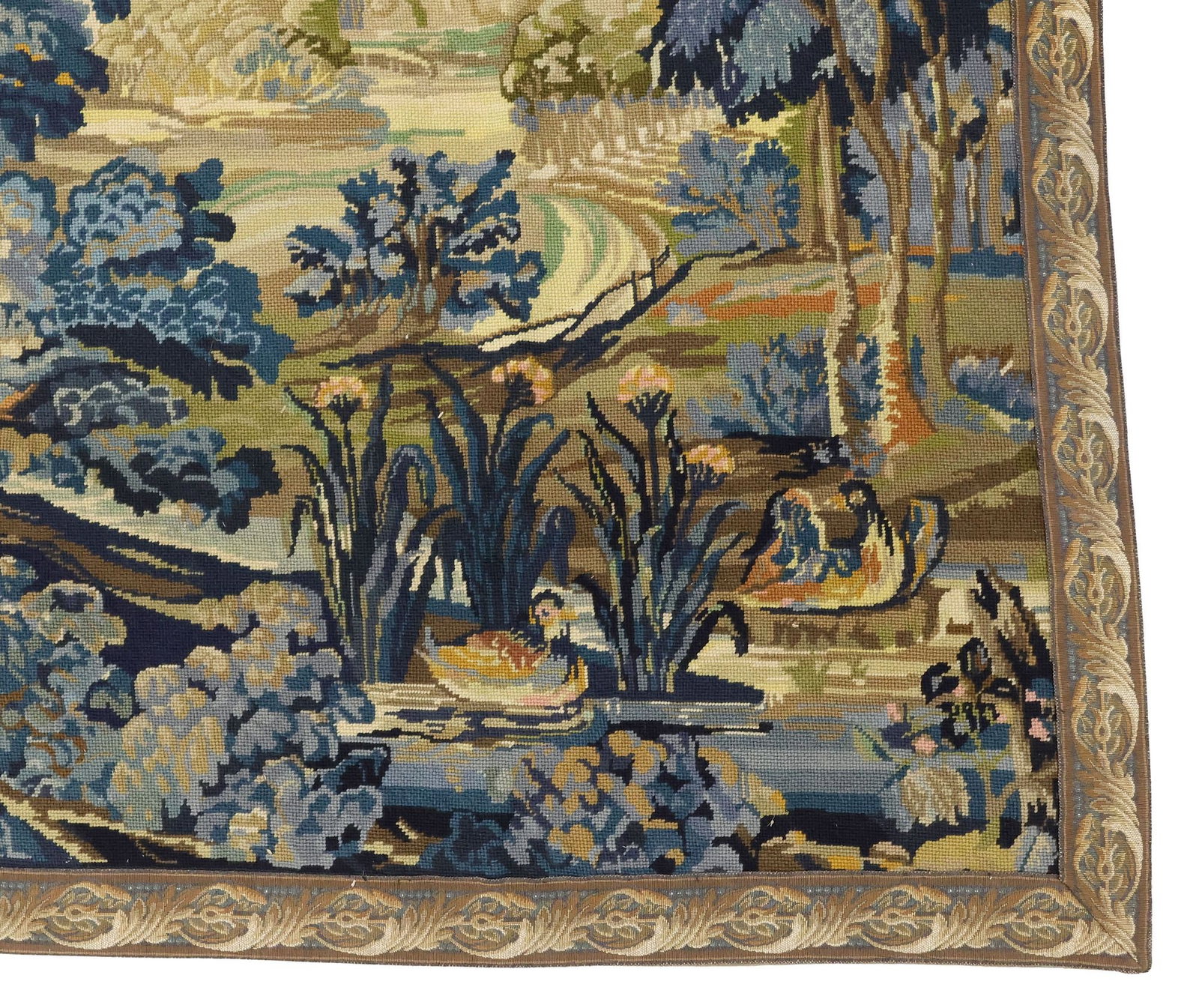 French Aubusson Style Verdure Needlepoint Tapestry Auction