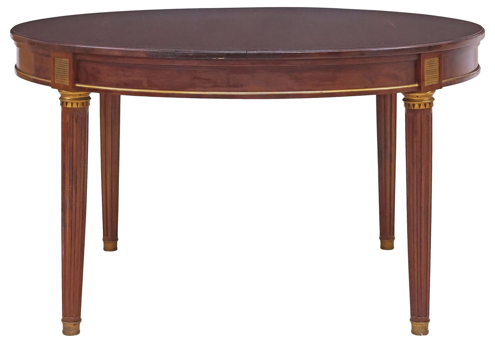 French Louis Xvi Style Mahogany Extension Dining Table Auction