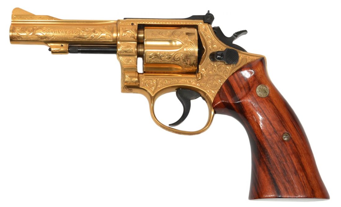 ENGRAVED & GOLD SMITH & WESSON .38 REVOLVER