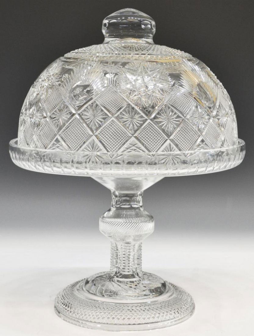 TURKISH CUT GLASS CAKE STAND & COVER - Dec 08, 2013 | Austin Auction ...