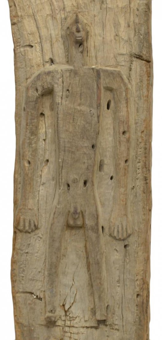AFRICAN CARVED WOOD DOGON TOGUNA POST, MALI