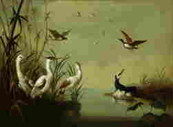 Ira Monte (1918-, Spain), "Birds in Swamp," late 20th - Nov 14, 2021 ...