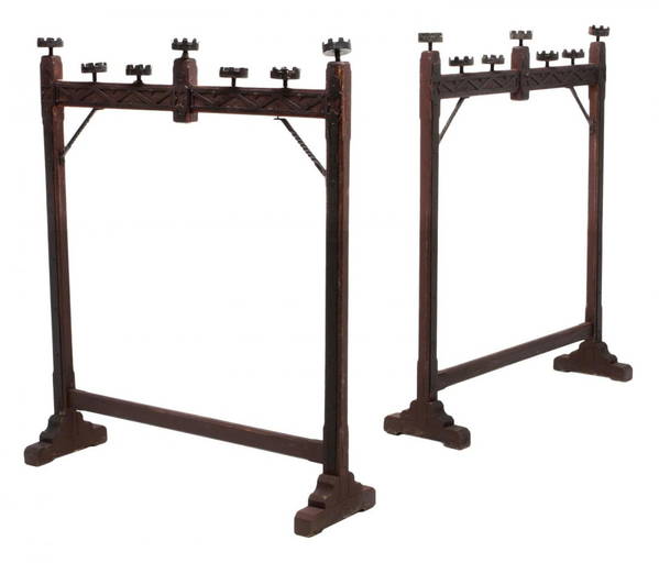 (2) Antique Church Candle Racks