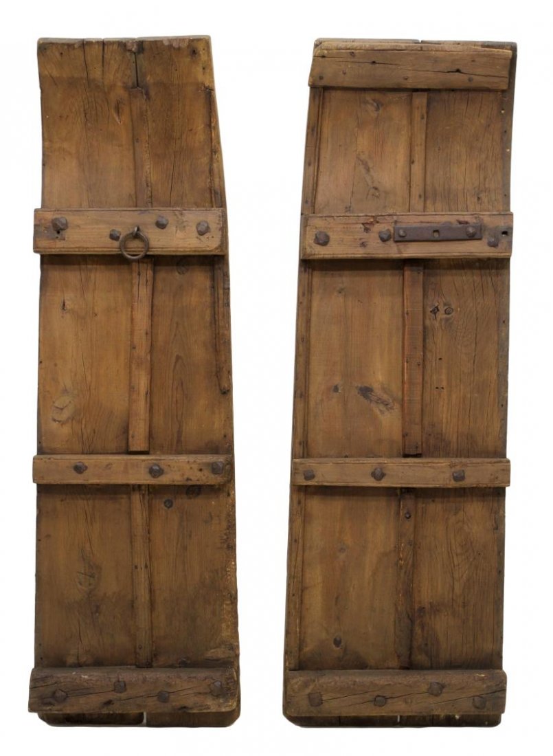 (2) ANTIQUE TURKISH THRESHING BOARDS
