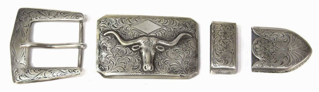 (2) Edward H. Bolin Sterling Silver Belt Buckles