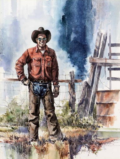 Western Painting, Stefan Kramar (texas, 1921 2013)