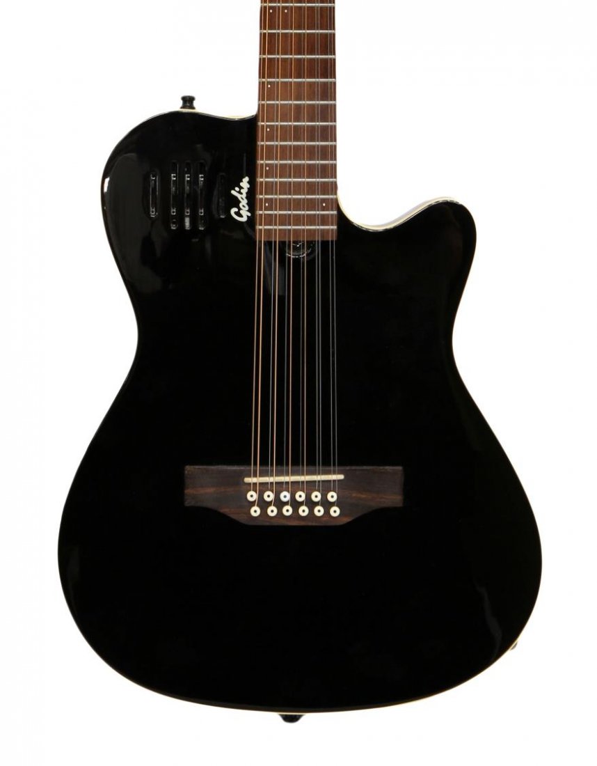 GODIN 12 STRING ELECTRIC GUITAR, HIGH GLOSS BLACK