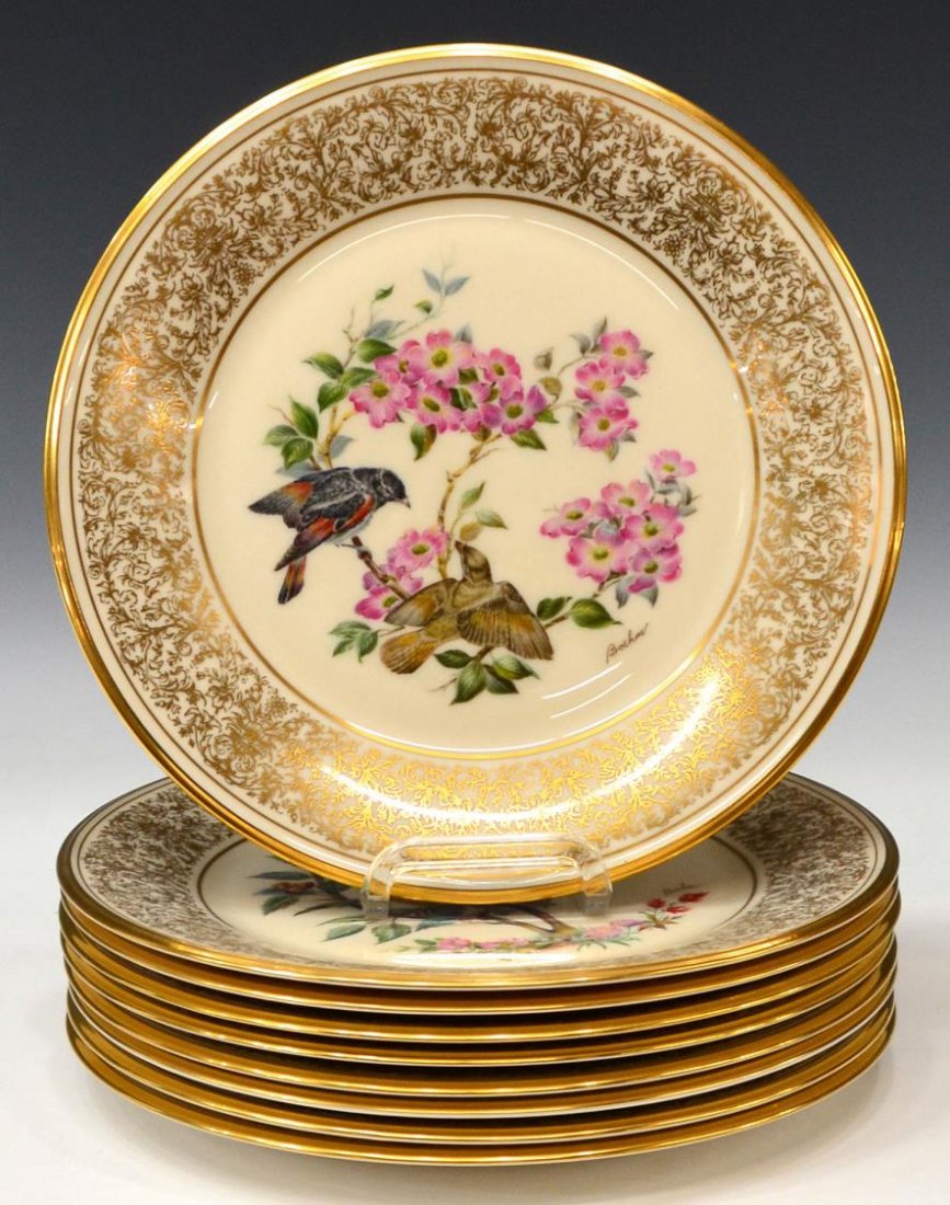 (9)LENOX LIMITED EDITION BOEHM BIRD CABINET PLATES