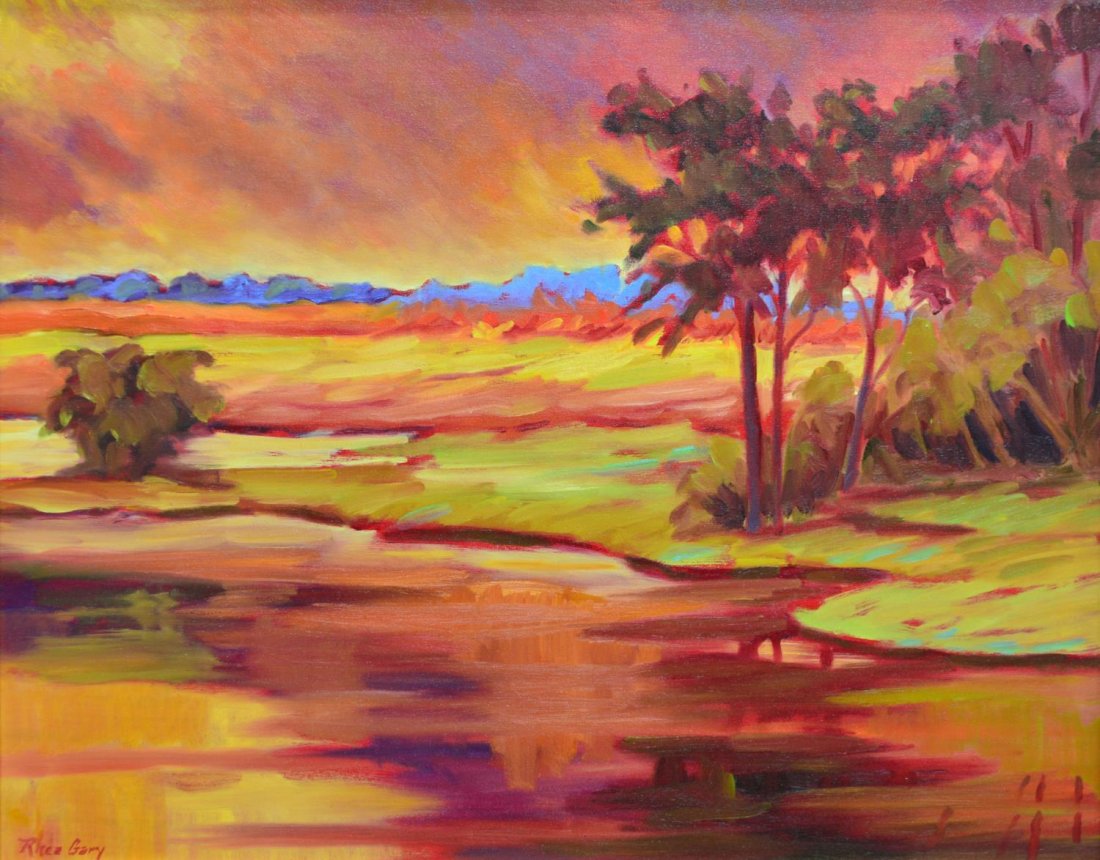 RHEA GARY PAINTING ON CANVAS, MORNING SONG - May 31, 2015 | Austin ...