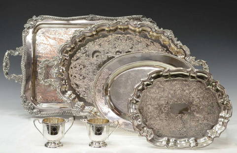 (lot Of 6) Collection Of 800 Silver And Silver Plate,