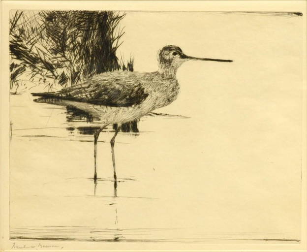 Frank W. Benson (1862 1951), Sandpiper Etching
