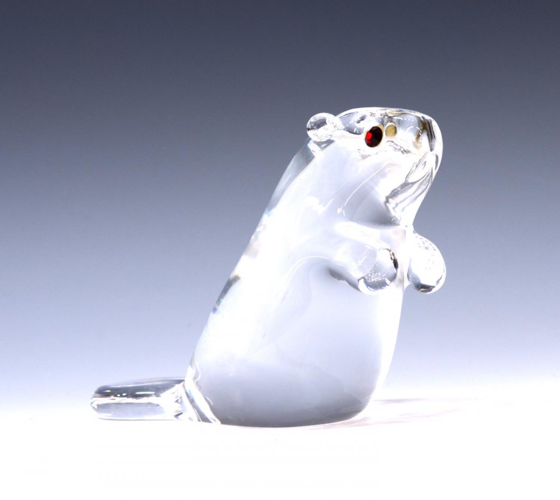STEUBEN COLORLESS ART CRYSTAL BEAVER - Jul 26, 2015 | Austin Auction ...