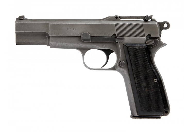 Browning Fn Hi Power Mk1 Pistol Wood Stock, Inglis
