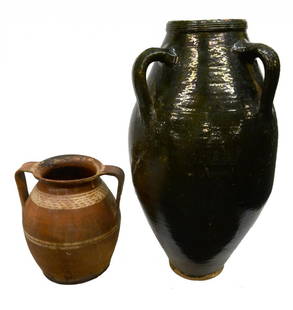 Antique Spanish Earthenware Olive Jar