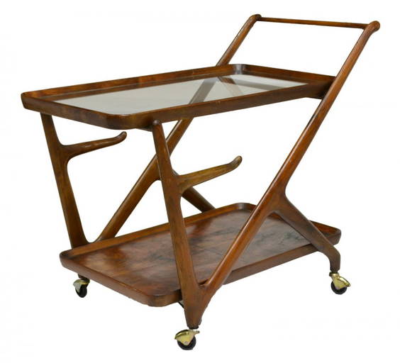 Cassina Italian Mid Century Modern Service Trolley