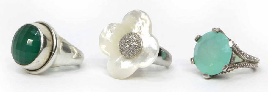 Elise Adoree Designer Sterling Silver Quartz Ring