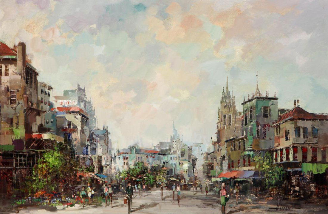 HARRY ZEEGERS (DUTCH B. 1929) OIL PAINTING 20TH C