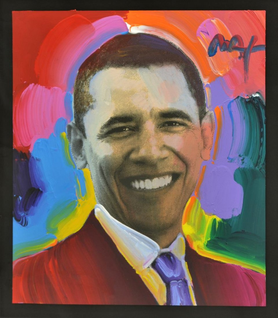 PETER MAX (AMERICAN B. 1937) ORIGINAL OBAMA
