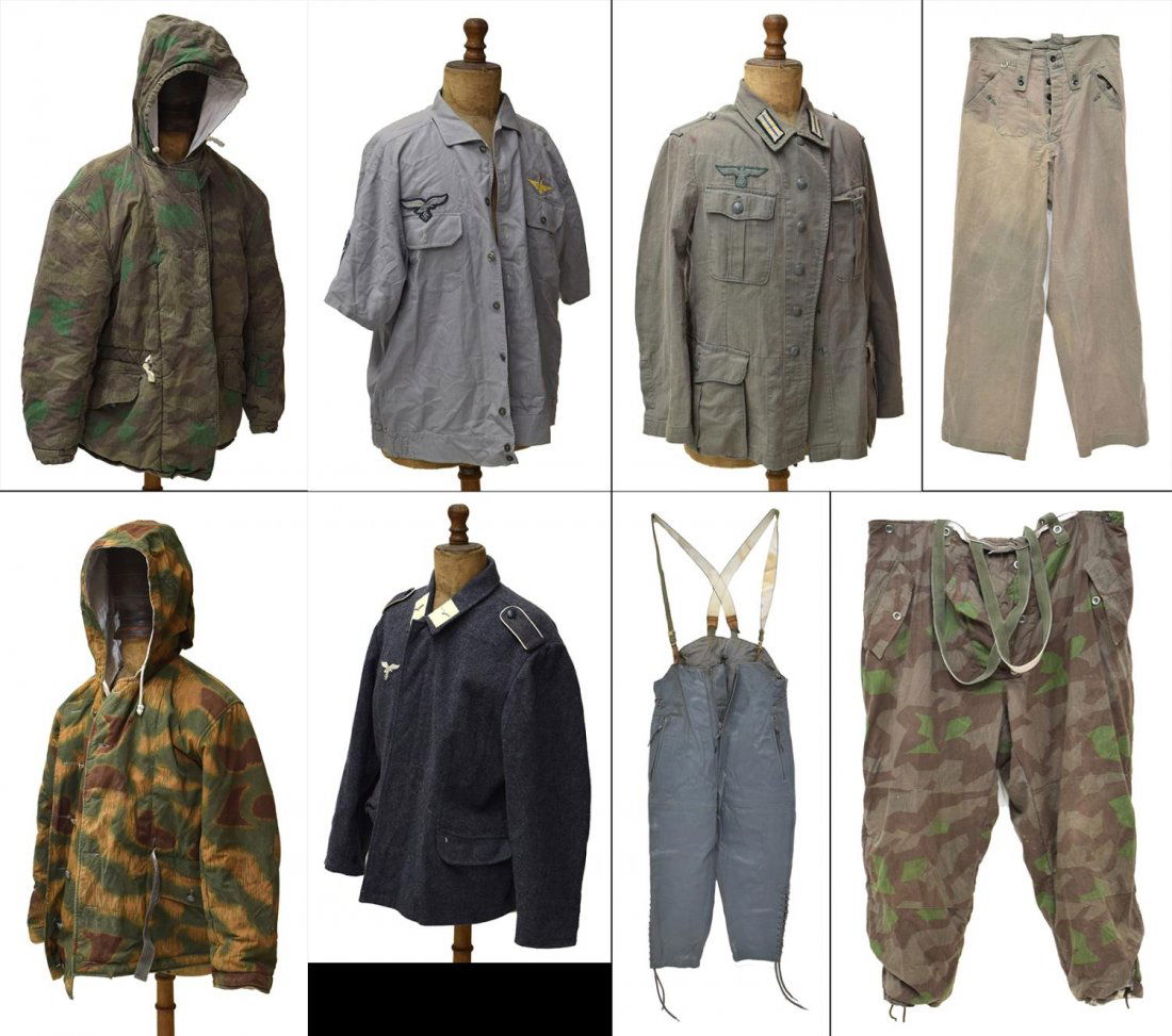 (8) GERMAN WWII MILITARY REENACTOR CLOTHING