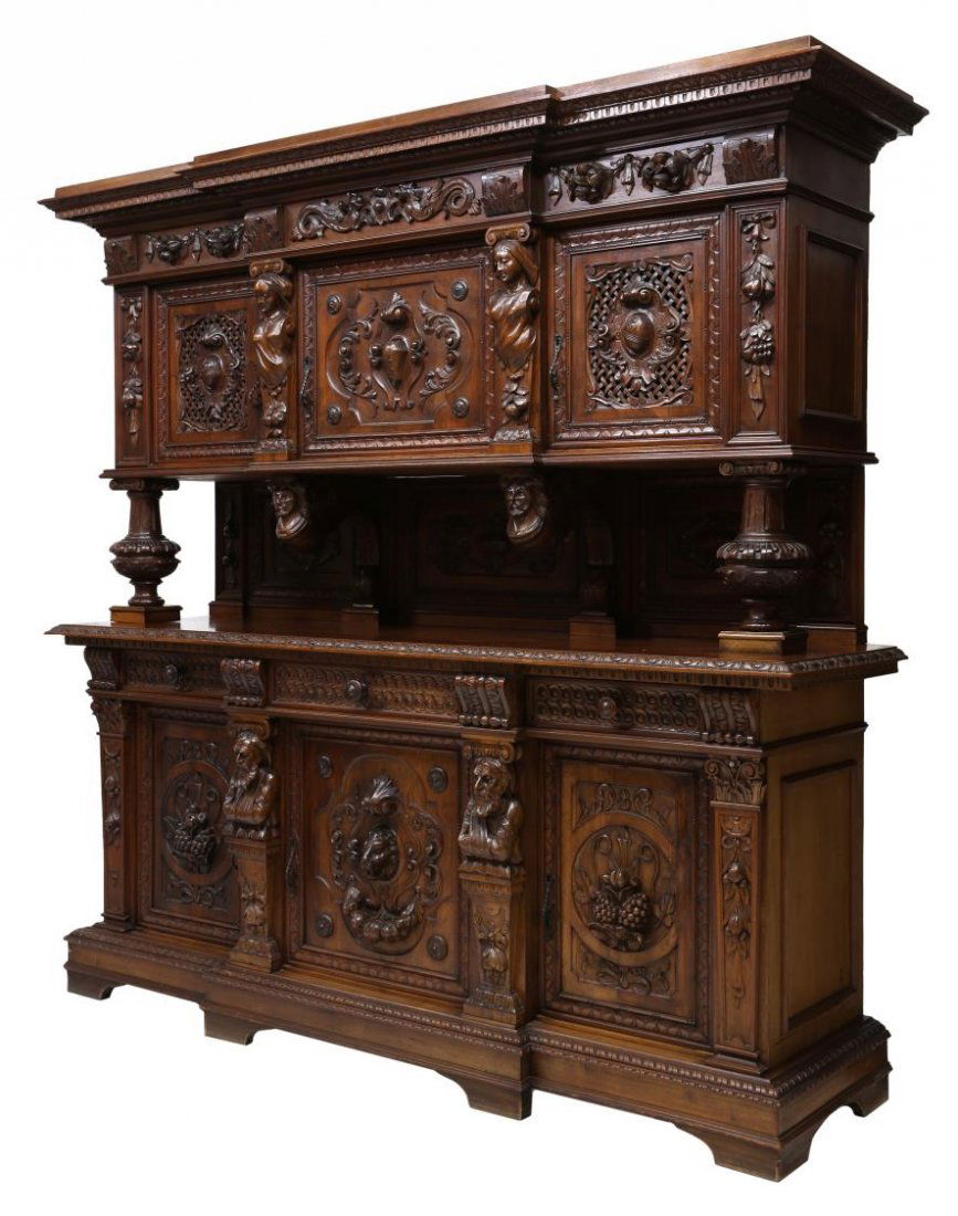 ITALIAN RENAISSANCE REVIVAL CARVED SIDEBOARD - Apr 24, 2016 | Austin ...