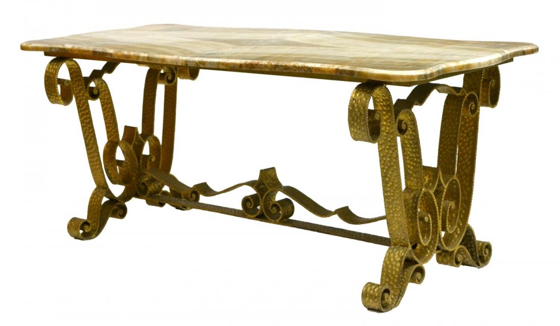 PIERLUIGI COLLI GILDED IRON & STALACTITE TABLE