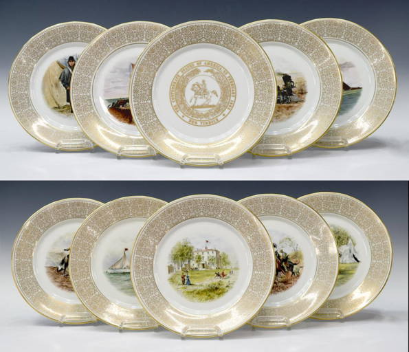 (10) Lenox 'white House Of The Confederacy' Plates