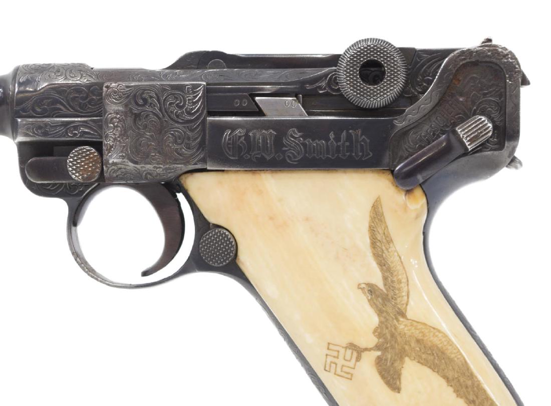 GERMAN LUGER, 3 DIGIT SERIAL, IVORY & ENGRAVING