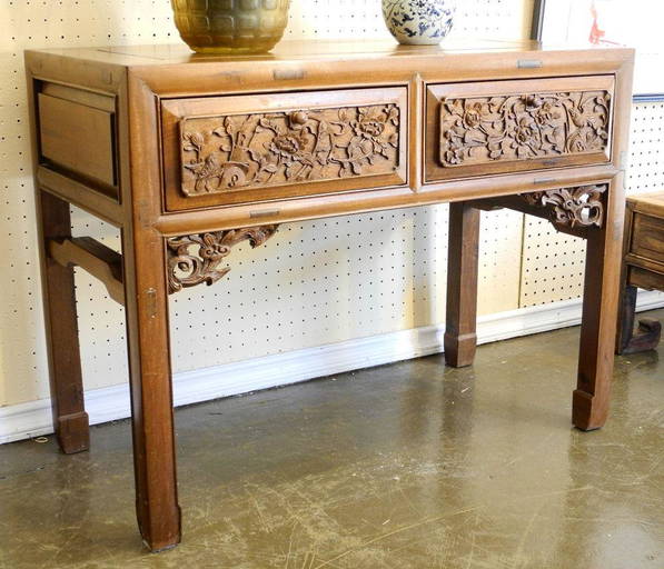 Chinese Two Drawer Low Table. - Jun 01, 2021 | Lunds Auctioneers ...