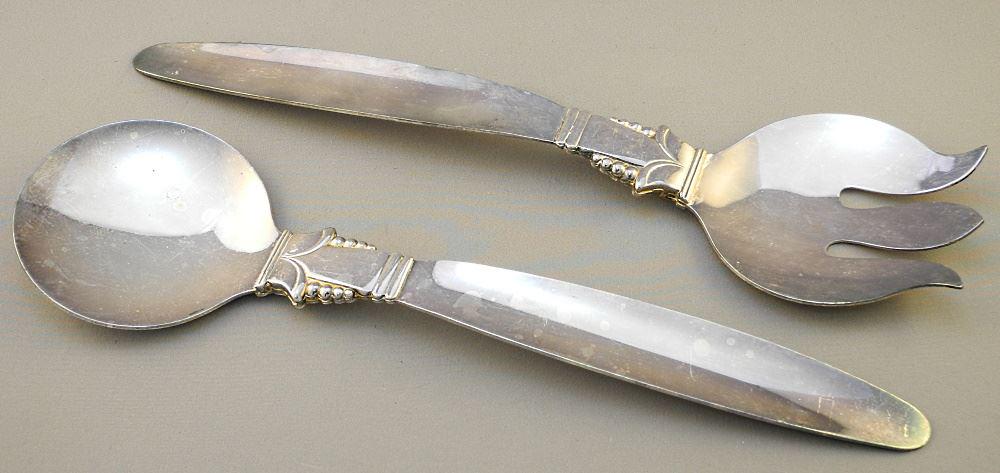 Pair Of Roden Bros. Silver Plated Danish Style Salad