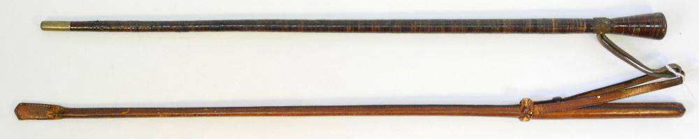 2 Wwii Era Swagger Sticks, 1 With Concealed Blade, 24"