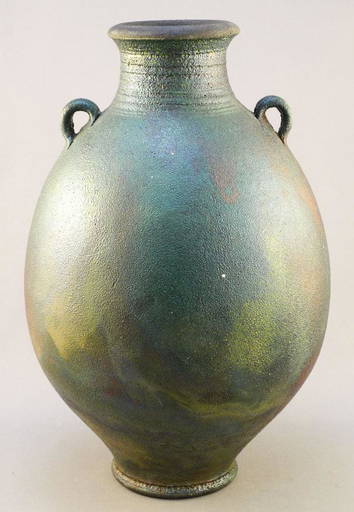 Raku Vase signed (Robin) Righton, 11 1/8" high. - Nov 02, 2021 | Lunds ...