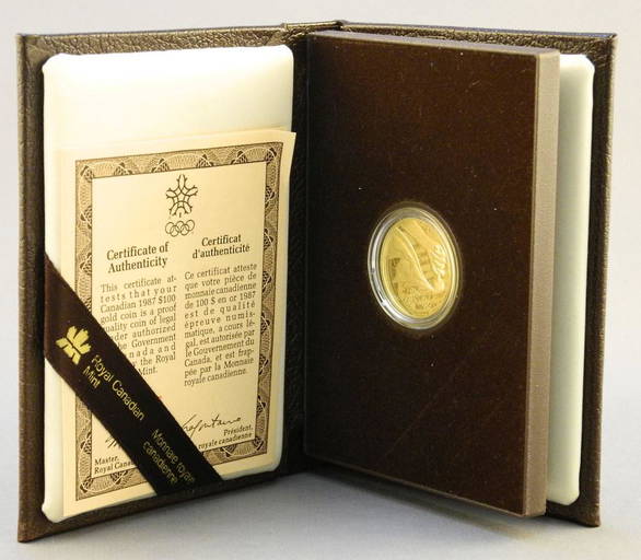 Canadian 1987 Calgary 1988 Olympic Gold Coin.