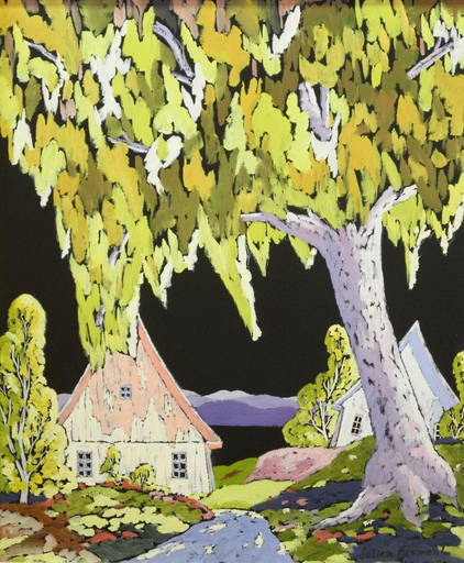 Oil on Masonite Signed Julien Froment, 24" x 20", "Reverie D' En France ...