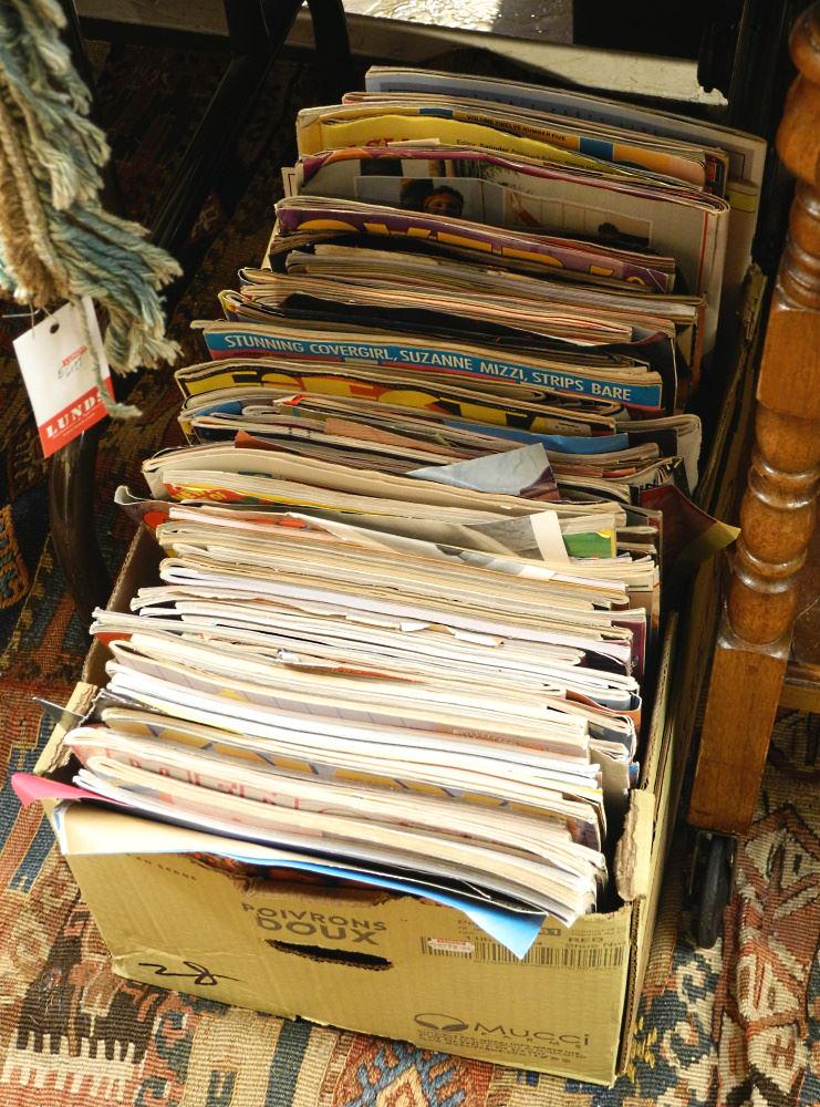 Box Of Pop Culture Magazines.