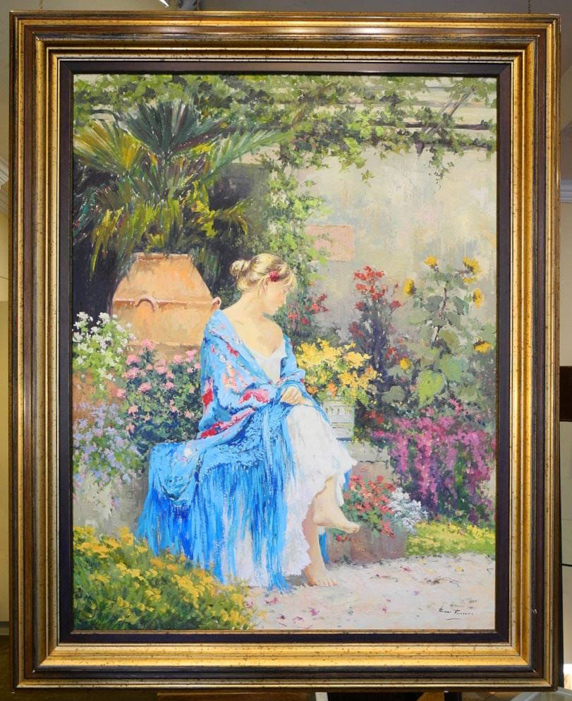 Oil On Canvas Signed Roman Frances, 45 X 34 1/2", Marton Azul Book ...