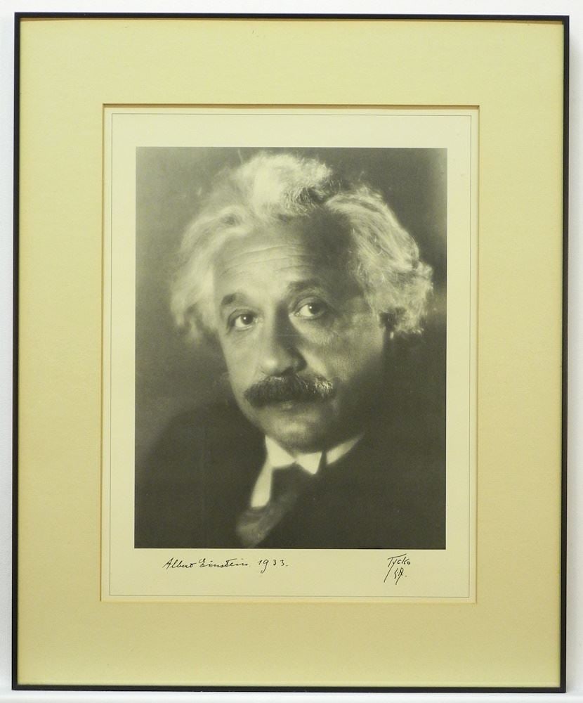 Photographic Print: Albert Einstein, Facsimile Signatures, 15 3/8 X 11 ...
