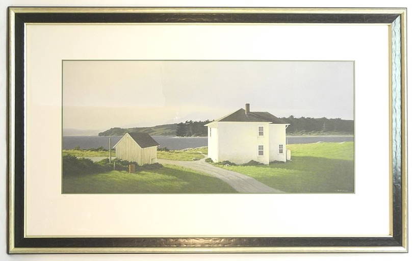 Limited Edition Print Signed Keith Hiscock, 19 5/8 X 43 1/2", "island ...