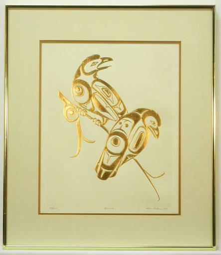 23k Gold Collectors Choice Engraving Signed Glen Rabena 1986, 12 1/2" X ...