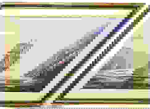 Oil On Canvas Signed Sandy Clark, 23 1/4" X 35 1/2", "hms Resolution In ...