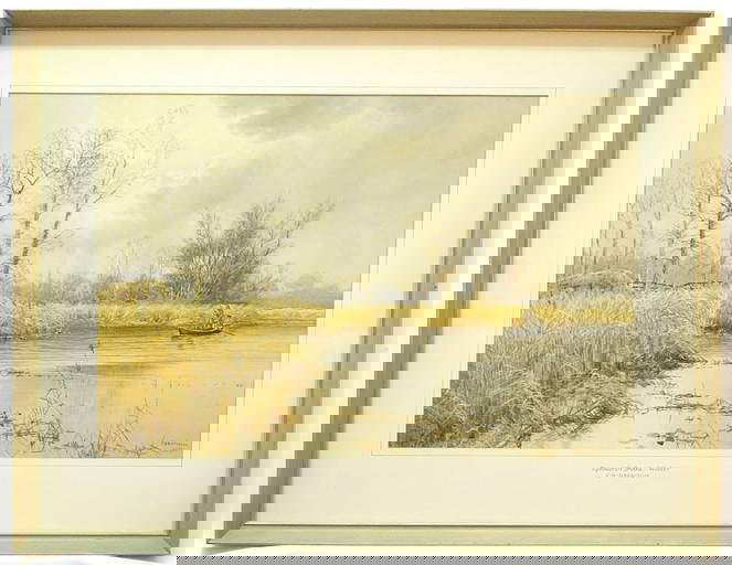 Watercolour Signed C. H. Harrison, 14 1/2" X 21 1/2".