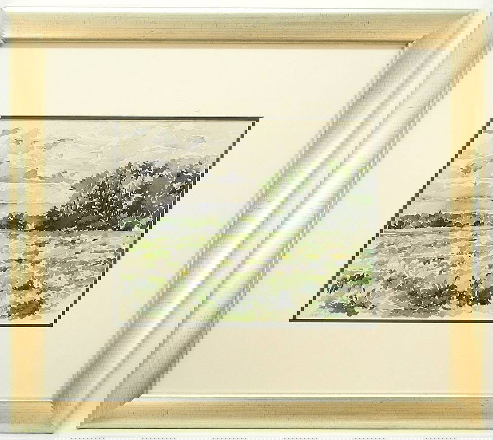 Watercolour Signed (clint) Hunker, 11 1/2" X 14 1/2", "clavet #3" 1979 ...