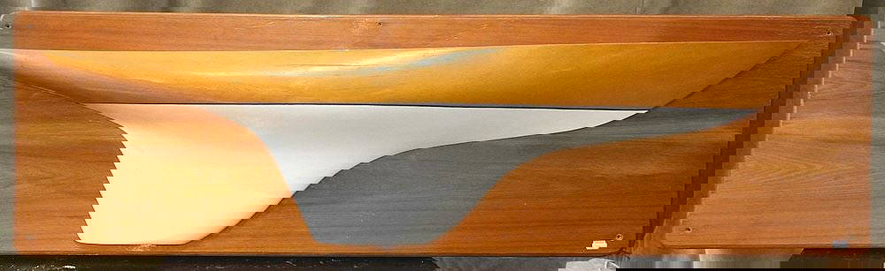 1/2 Hull Model By Bill (william) Garden "large Sloop", 50 1/2"l.