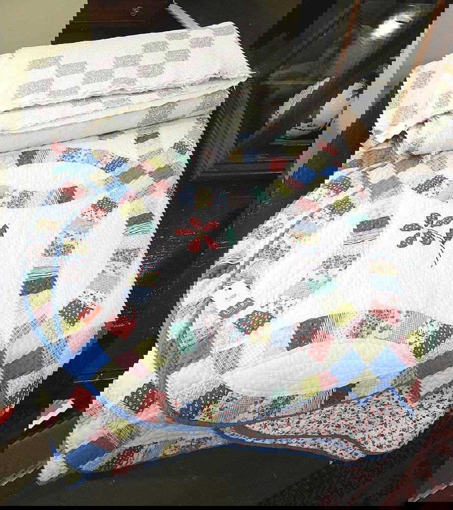 2 Hand Sewn Quilts. Auction