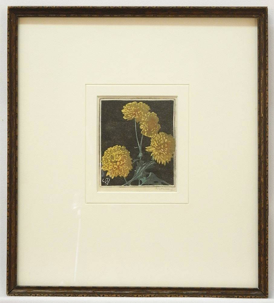 Colour Woodblock Print Monogrammed & Signed W. J. (walter Joseph ...