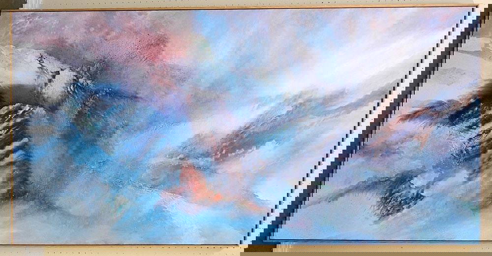 Acrylic On Canvas Signed Yates'95 (edward Norman) Yates, 36" X 72 ...